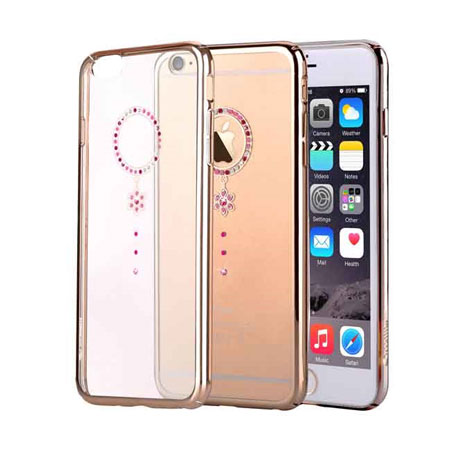 Comma Red Diamond iPhone 6S / 6 Case - Clear / Gold