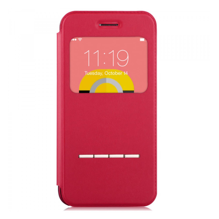 Active Leather-Style iPhone 6S/6 Flip Shell Case - Red