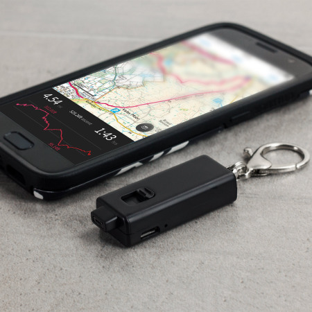 PulsePak Universal Micro USB Key-Chain Emergency Power Bank - Black