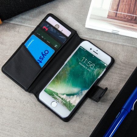 Genuine Leather iPhone 7 Wallet Case - Black Reviews