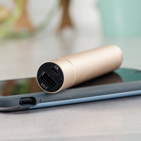 Kit 2000mAh Universal Portable Power Bank Emergency Battery - Gold