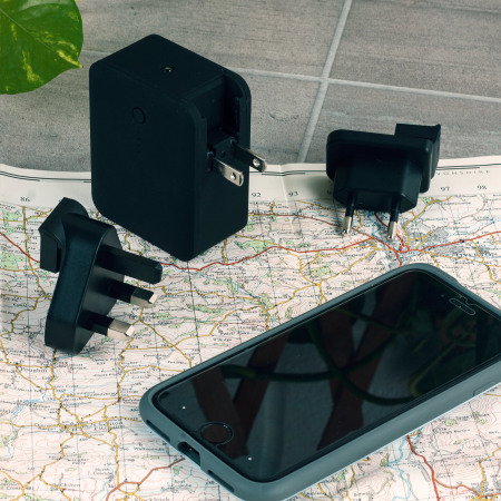 Tech Plus Mains Travel Charger & Portable Power Bank - 3000mAh