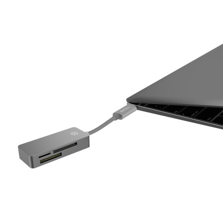 Kanex 3-Port USB-C MacBook Card Reader - Space Grey