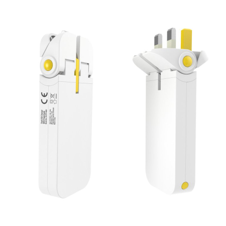 OneAdaptr Flip Power Foldable USB Mains Charger & 2,000mAh Power Bank