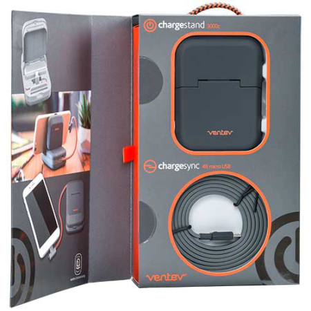 Ventev Chargestand 3000c Power Bank Stand Incl. Micro USB - Grey