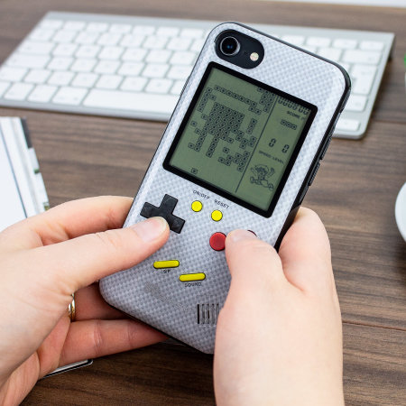 SuperSpot iPhone 8 Retro Game Case - Carbon White