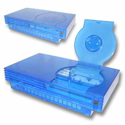 PS2 Transparent Replacement Housing - Blue