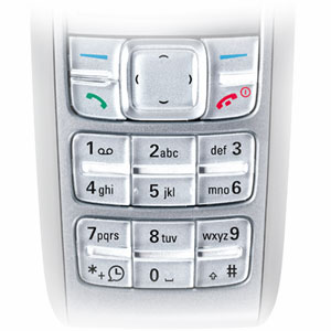 Genuine Nokia 1600 Replacement Keypad - Light Chrome