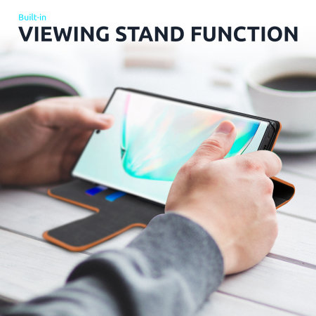 Olixar Leather-Style Samsung Note 10 Lite Wallet Stand Case - Brown