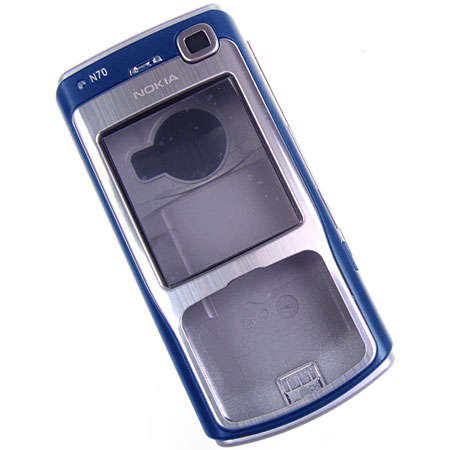 Nokia N70 Replacement Housing - Blue/Silver