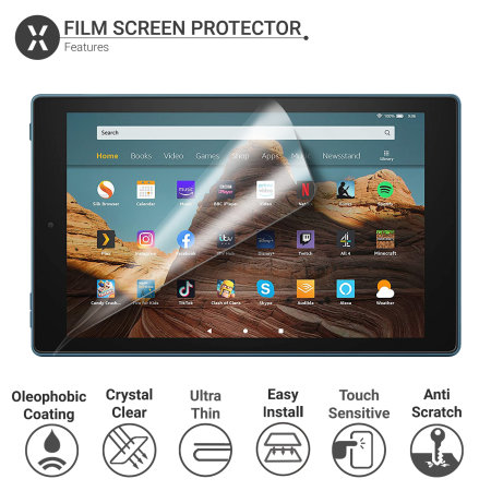 Olixar Film Screen Protector 2-in-1 Pack - For Kindle Fire HD 10 7th ...