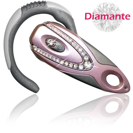 Diamante Bluetooth Headset - Pink