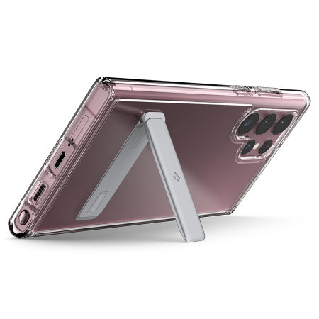 Spigen Ultra Hybrid S Crystal Clear Stand Case - For Samsung Galaxy S22 ...