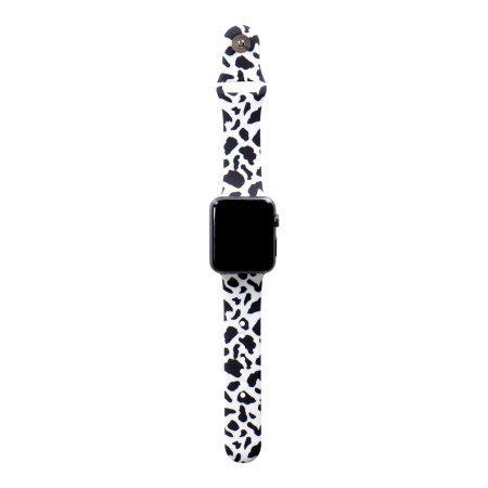 Lovecases Cow Print Silicone Strap - For Apple Watch SE 2022 40mm