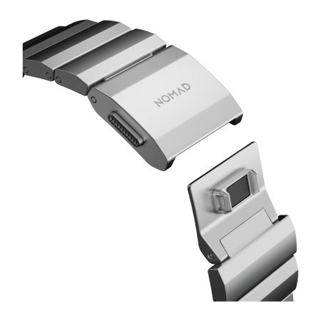 Nomad Silver Aluminum Metal Links Band - For Apple Watch Ultra 2