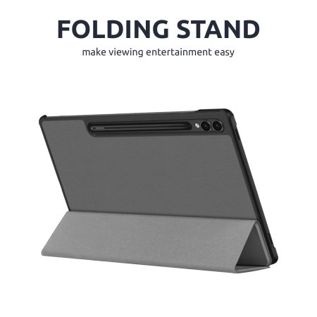 Olixar Eco-Leather Grey Stand Case with S Pen Holder - For Samsung ...