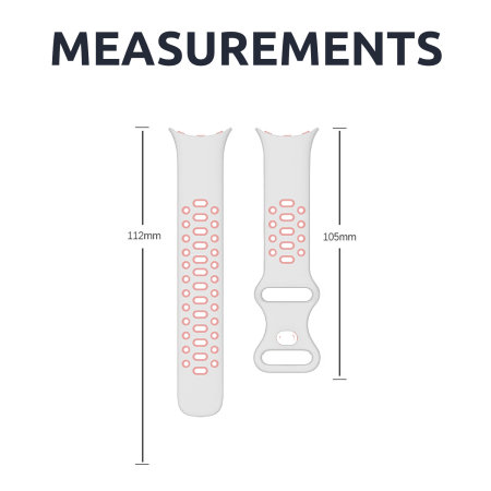 Olixar White & Pink Silicone Active Sport Band Small - For Google Pixel ...