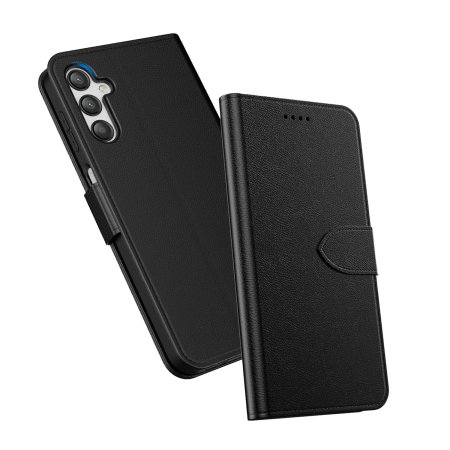 Olixar Black Eco-Leather Wallet Stand Case - For Samsung Galaxy A55 5G