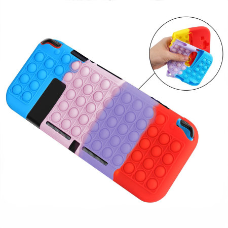Olixar Kids Multicoloured Silicone Fidget Popper Case - For Nintendo Switch