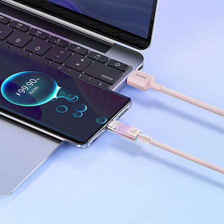 Baseus Explorer 100W USB-A to USB-C Fast Charge & Sync Pink Cable - 2m ...