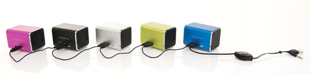 Music Angel Friendz Portable Stereo Speaker - Silver