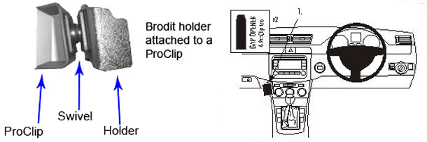 Soporte para anclaje Brodit ProClip - Volkswagen UP 12-13