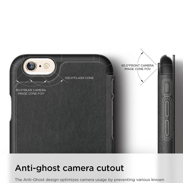 Elago Leather Flip Case for iPhone 6 - Black