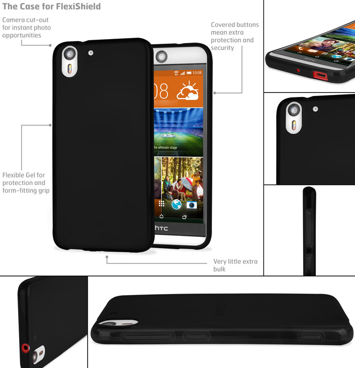 Encase FlexiShield HTC Desire Eye Gel Case - Black