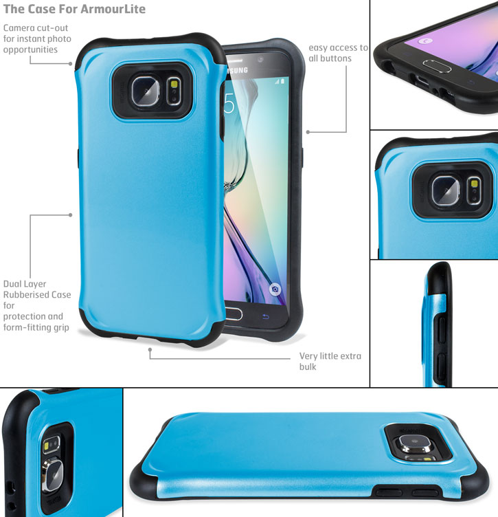 Olixar ArmourLite Samsung Galaxy S6 Case - Sky Blue