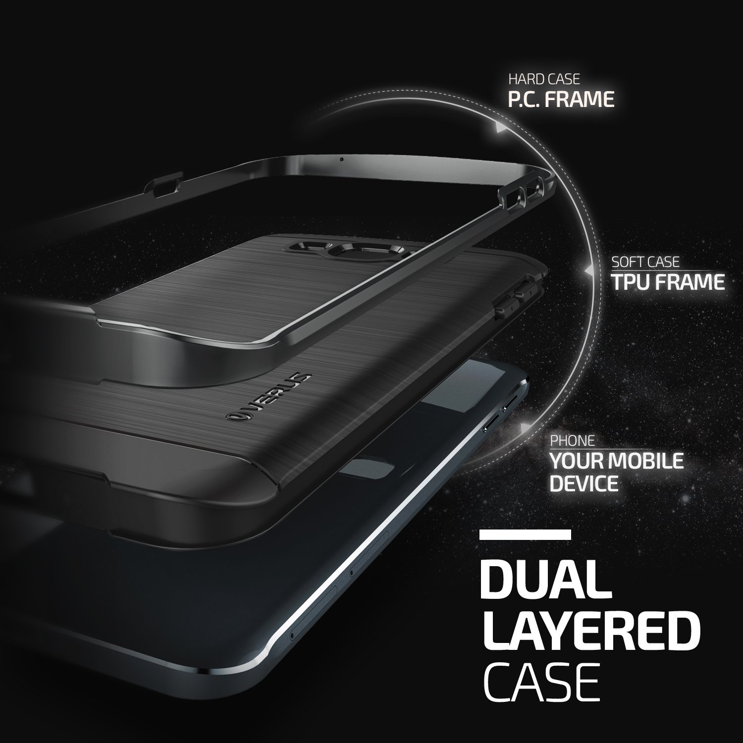 Verus High Pro Shield Series Samsung Galaxy A8 Case - Steel Silver