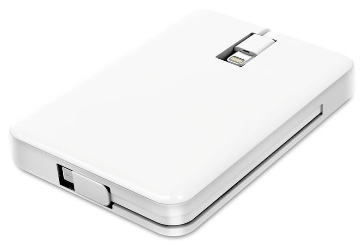 Macally 3000mAh Power Bank with Lightning and Micro USB Cables