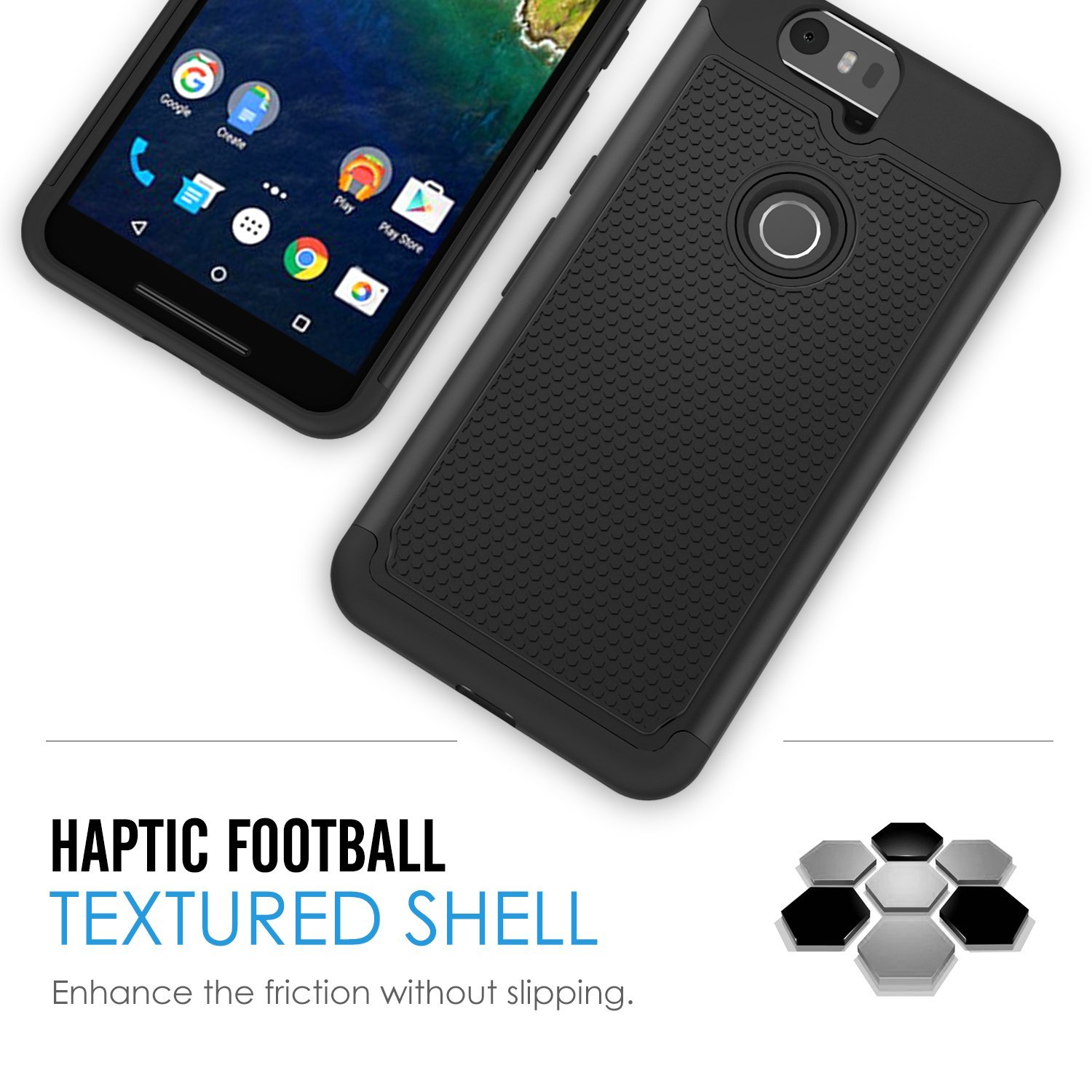 MoKo Nexus 6P Cover Case - Black