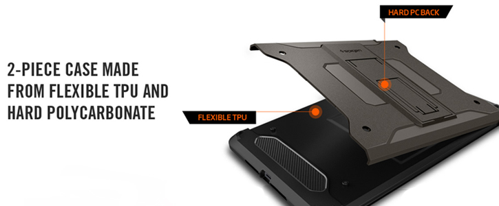 Spigen Tough Armor iPad Mini 4 Case - Smooth Black