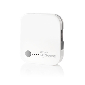 TECHLINK ReCharge 4000mAh Lightning Power Bank - White