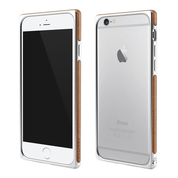 Adopted Frame Aluminium Leather iPhone 6S / 6 Bumper Case - Brown