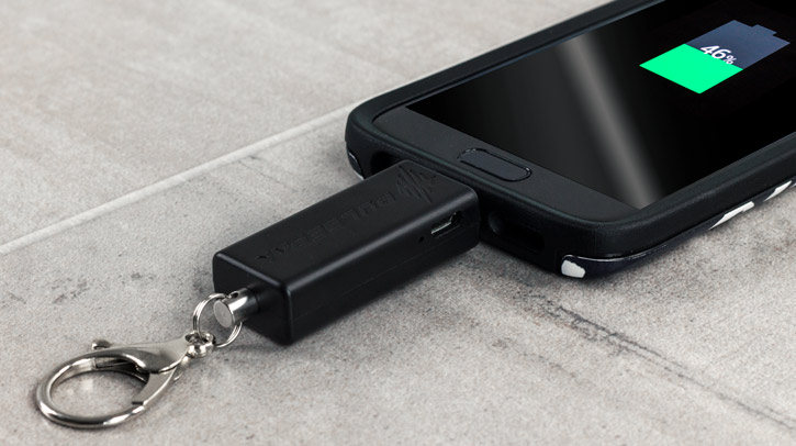 PulsePak Universal Micro USB Key-Chain Emergency Power Bank - Black