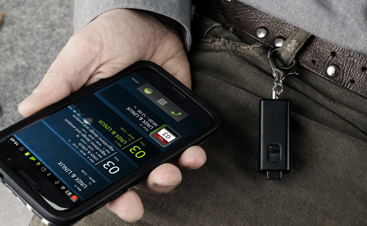 PulsePak Universal Micro USB Key-Chain Emergency Power Bank - Black