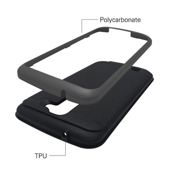 Zizo Hybrid Bumper LG Stylus 2 Tough Case - Black