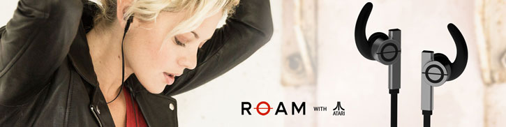 ROAM with Atari GameOn In-Ear Headphones with In-line Mic - Black