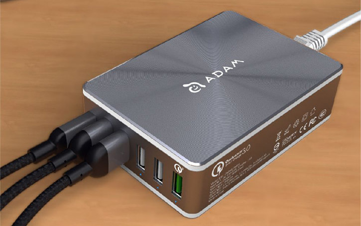 Adam Elements OMNIA PA601 6 Port USB Super Fast Charger 81W - Grey