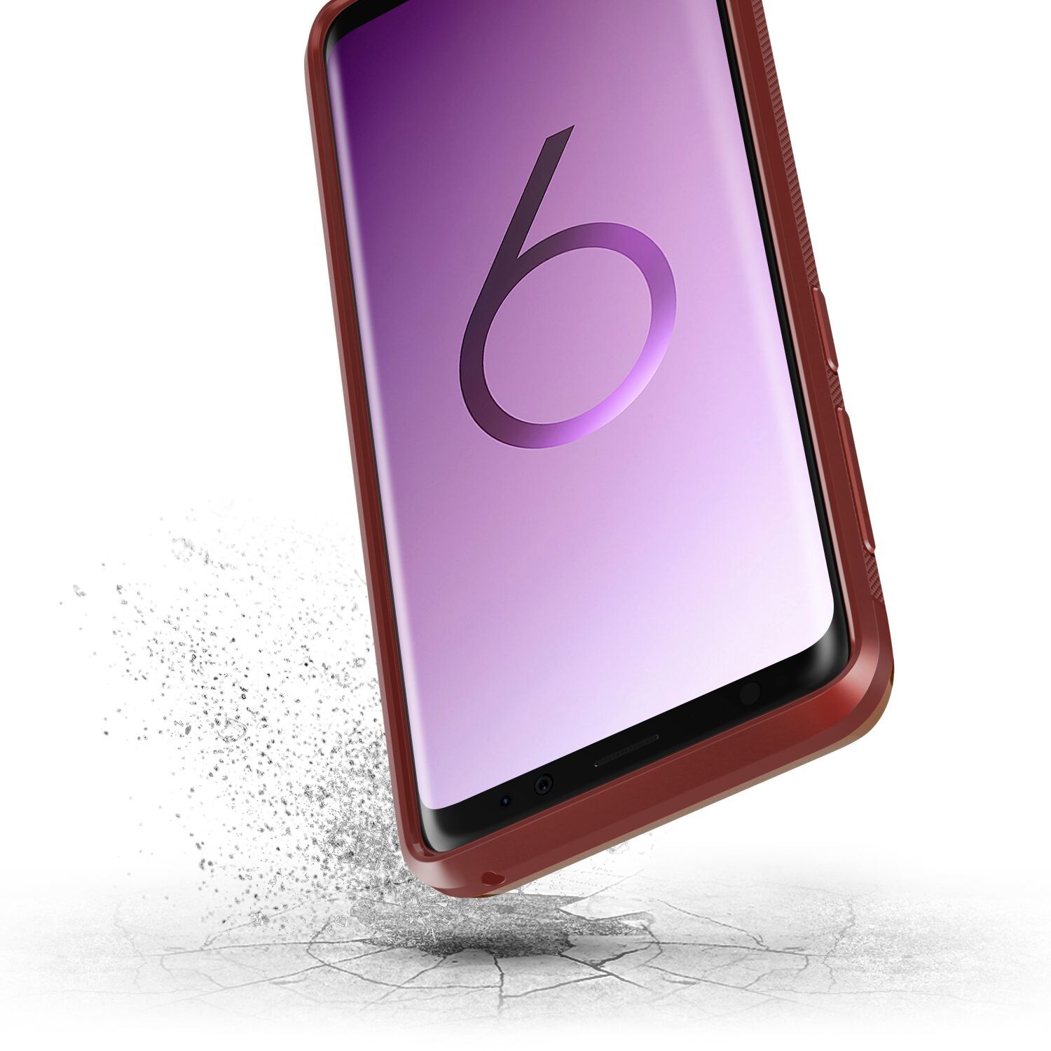 VRS Design High Pro Shield Samsung Galaxy S9 Plus Case -Red Blush Gold