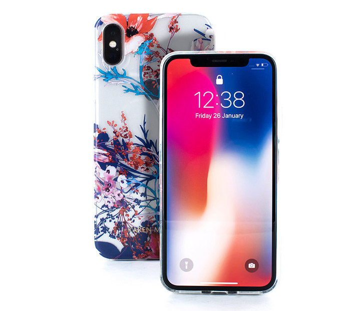 Karen Millen iPhone X Floral TPU Shell Case - Clear