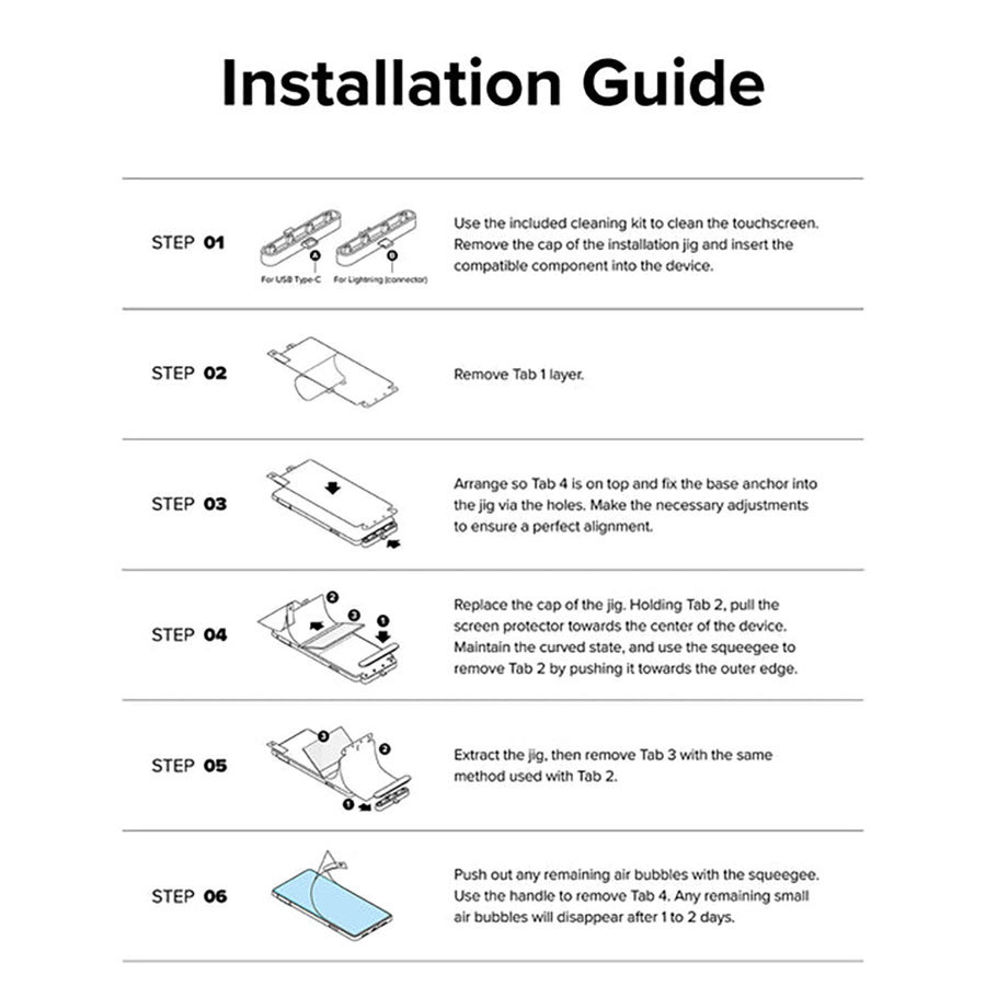 Ringke 2 Pack Dual Easy Film Screen Protectors with Installation Jig ...